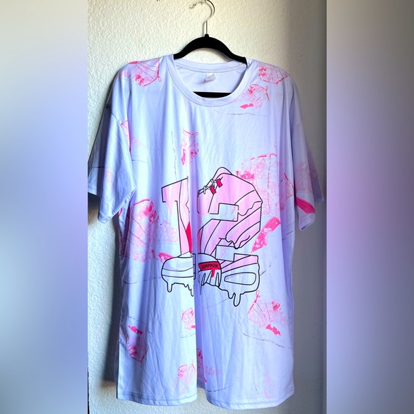 Shirts | Nwot Jordan 12 Ice Cream White Hyper Pink Jersey | Poshmark